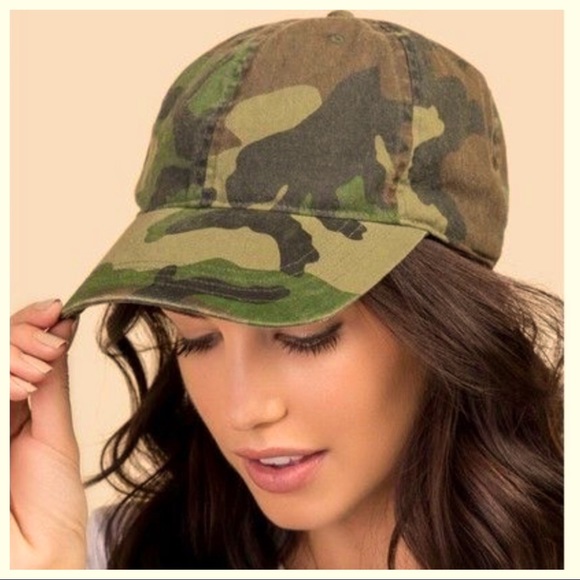 ShopEvelynne | Accessories | Camouflage Chic Adjustable Baseball Cap ...